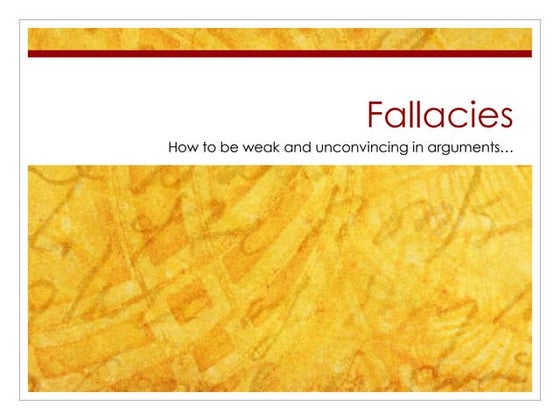 Chapter 5 fallacies | PPT