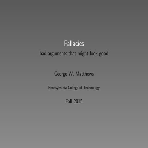 Fallacies | PDF