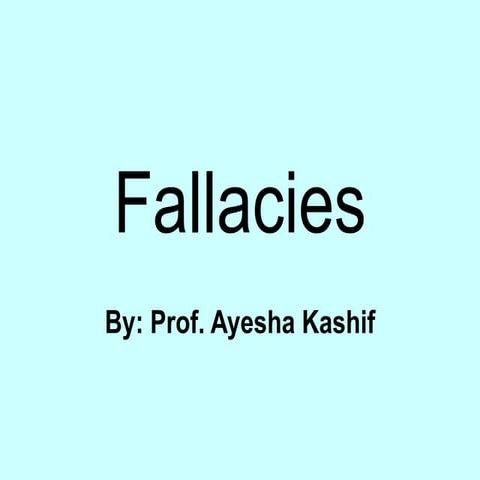 Fallacies | PPT