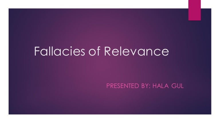 Fallacies of relevance