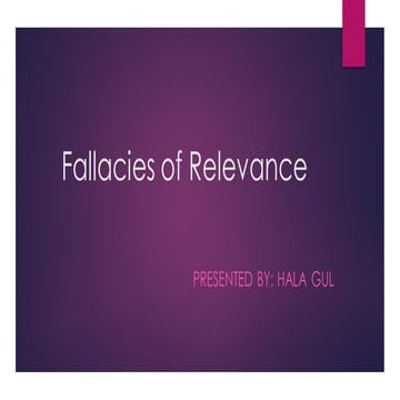 Fallacies of relevance | PDF