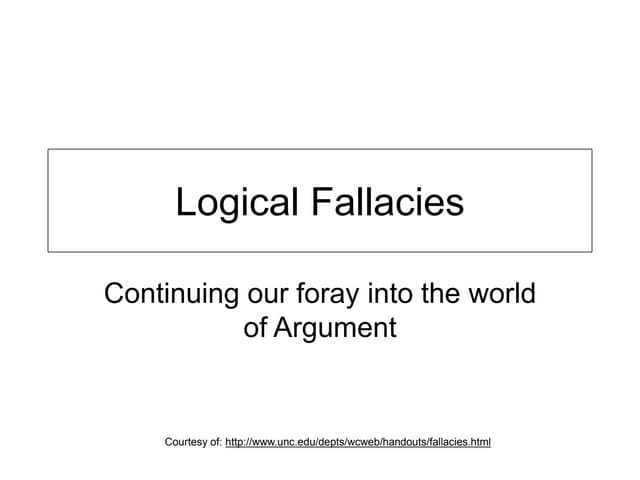 Logical fallacies powerpoint | PPT