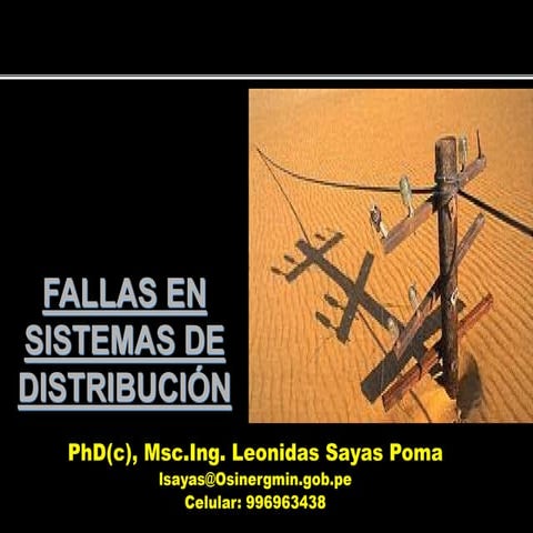 FALLAS EN SISTEMAS DE DISTRIBUCION ELECTRICA | PDF