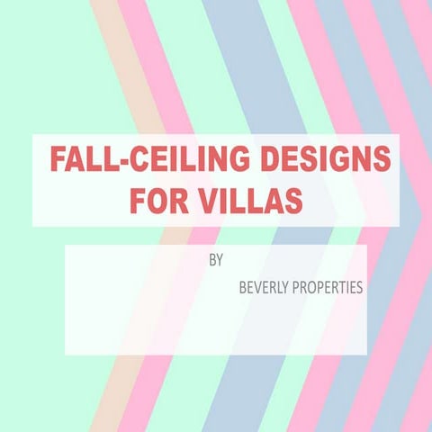 Fall ceiling design | PPTX
