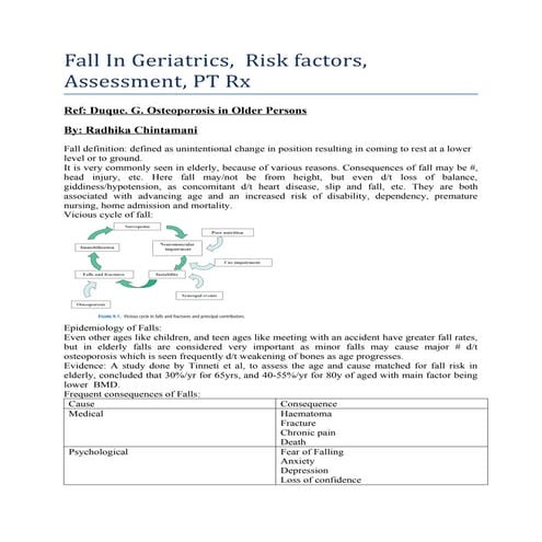 Fall in geriatrics | PDF