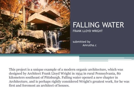 Falling water (Frank Lloyd Wright) | PPT
