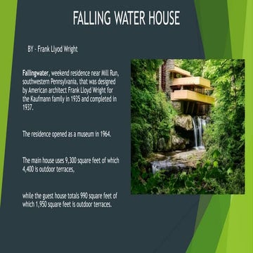The Falling Water House Case Study | PPTX