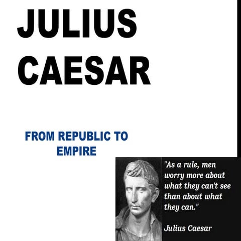Fall of the Roman Republic and Julius Caesar | PPT