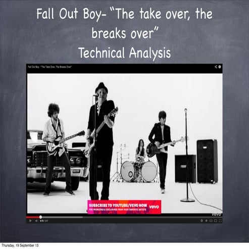 Fall out boy video analysis | PDF | Musicals | Genres