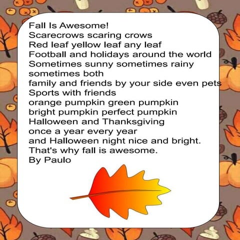 Fall poem | PPTX