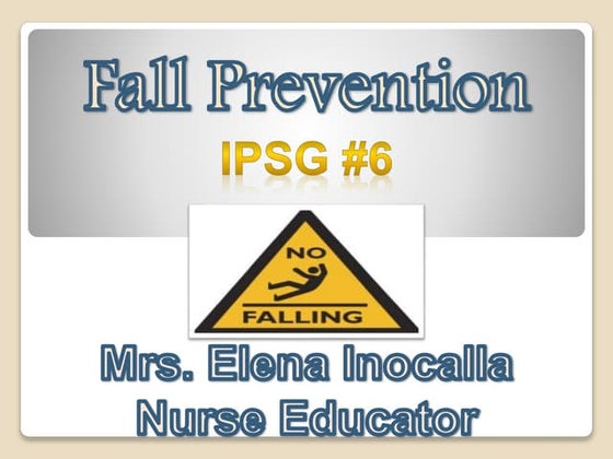 Risk for fall Nursing Care Plan | PDF | First Aid | Injuries