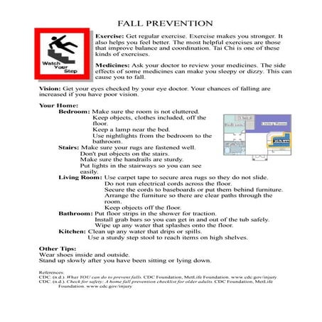 Fall Prevention Cheat Sheet | PDF
