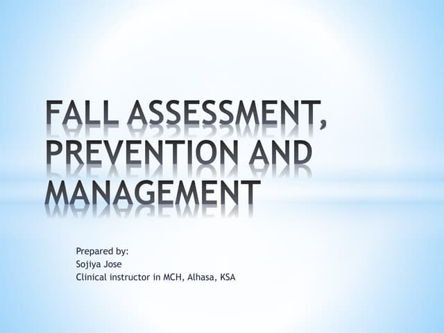 Fall prevention | PPTX