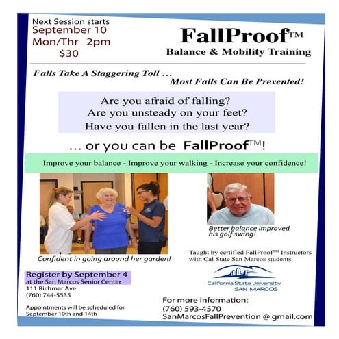 Fall Proof Balance & Mobility Training | PDF | Senior Health | Healthy ...