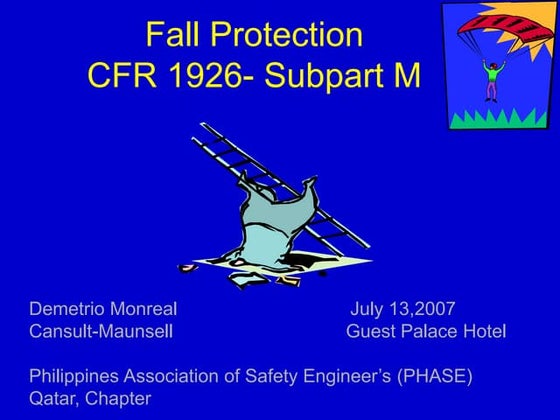 The basics of fall protection | PPT | First Aid | Injuries