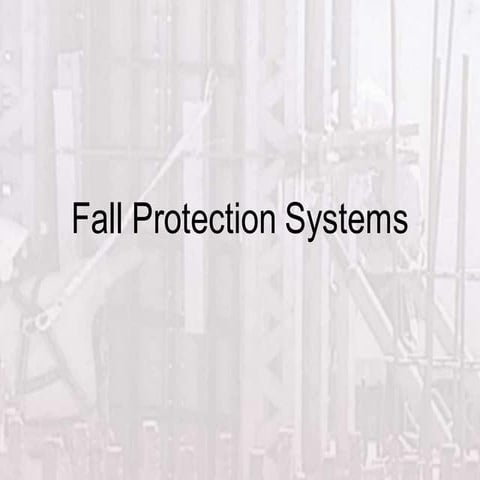FALL PROTECTION SYSTEMS while working at height and its equipment | PDF ...