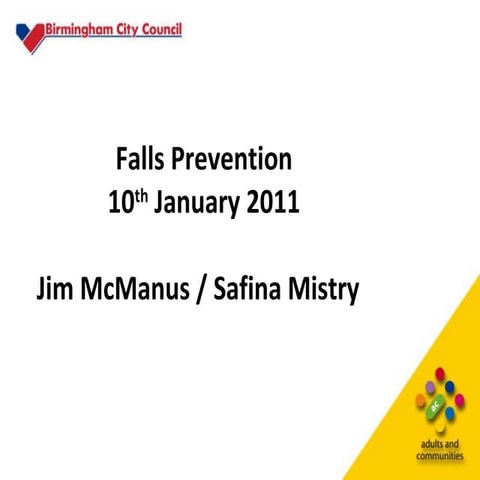 Falls prevention and social care | PPT