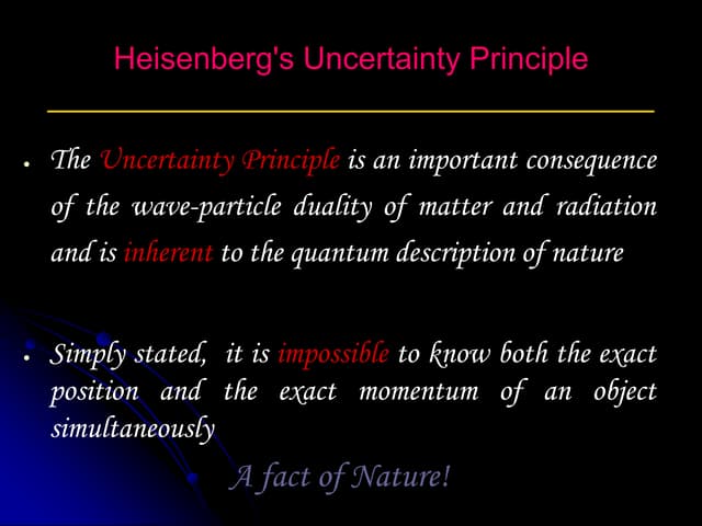 heisenberg uncertainty principle | PPTX