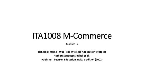 Wireless application protocol ppt | PPTX