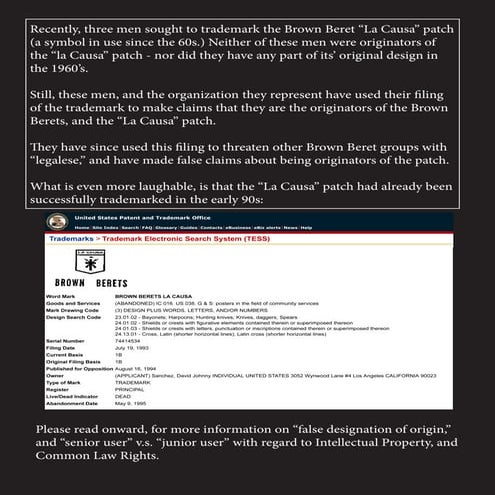 Brown Berets False designation-of-origin | PDF | Free Download