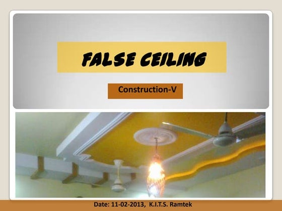 False ceiling | PPTX