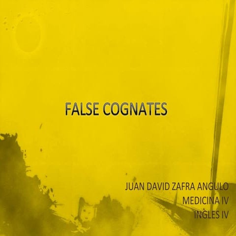 False cognates | PPT