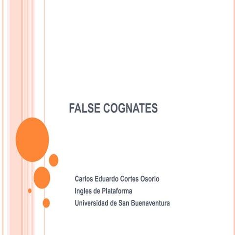 False cognates | PPTX