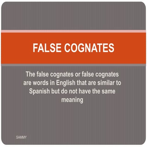 False cognates | PPTX