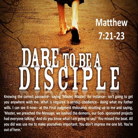 False disciples Matthew 7 21 23 | PPT