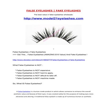 False Eyelashes | Fake Eyelashes | DOC