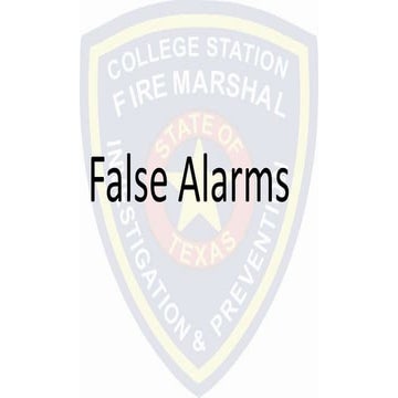 False Fire Alarms | PPTX