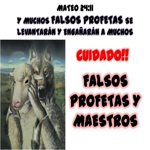Falsos profetas y maestros | PPTX