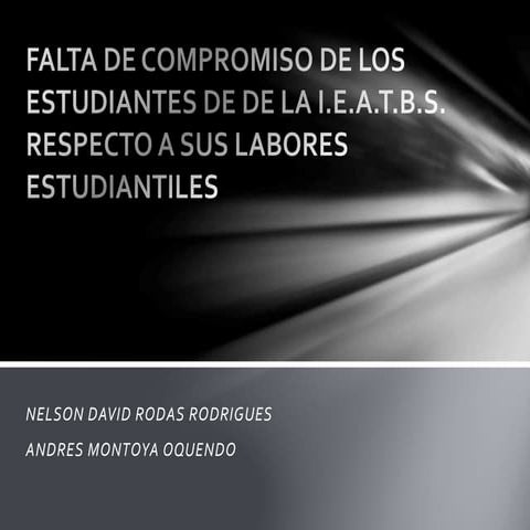 Falta de compromiso de los estudiantes | PPTX