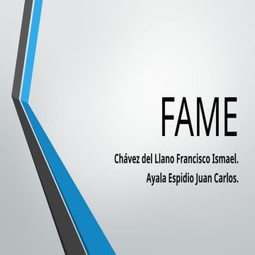 What is "Fame"? - PowerPoint Presentation | PPTX
