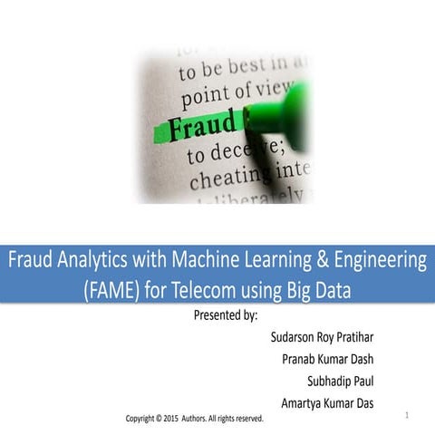 Fraud Analytics with Machine Learning and Big Data Engineering for ...