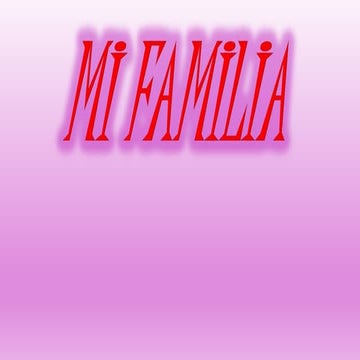 Mi Familia | PPTX