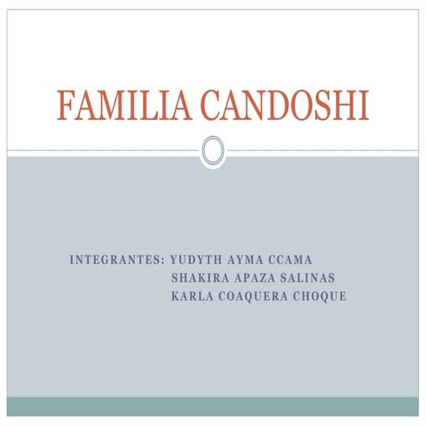 Familia candoshi | PPTX