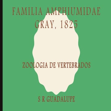 Familia amphiumidae gray, 1825 | PPTX