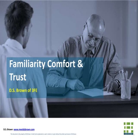 FCT - Familiarity Comfort & Trust | PPTX