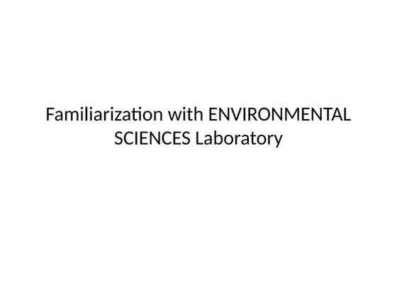Water Sampling and analysis instruments | PPT