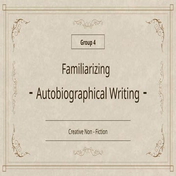 Autobiography | PPT