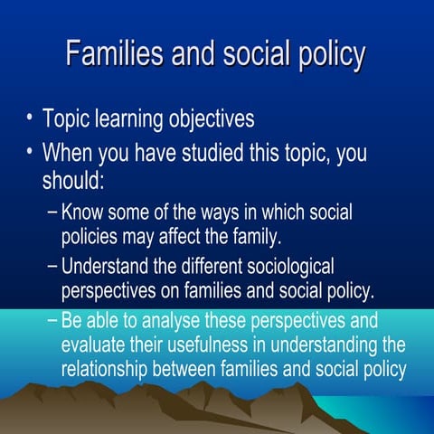 Families and social policy | PPT