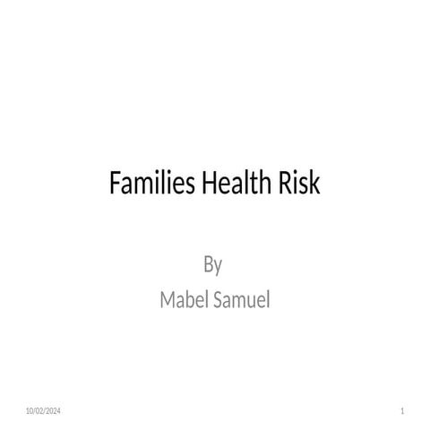Families Health Risk in FamilyPractice.pptx