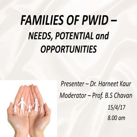 Families of pwid – needs, potential and | PPT