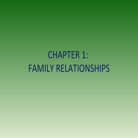 Family Relations for Management Scienes | PPT