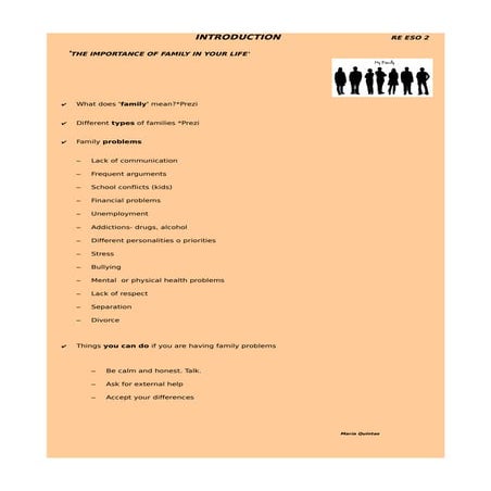 The importance of family in your life: family problems | PDF