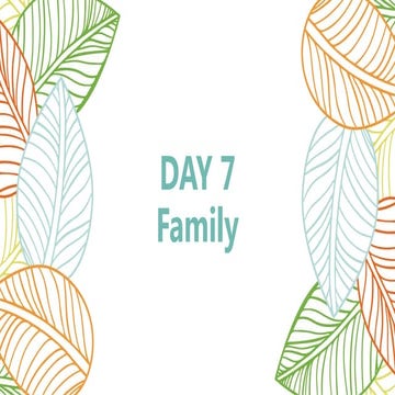 Family Topic - for teaching students in English | PPTX