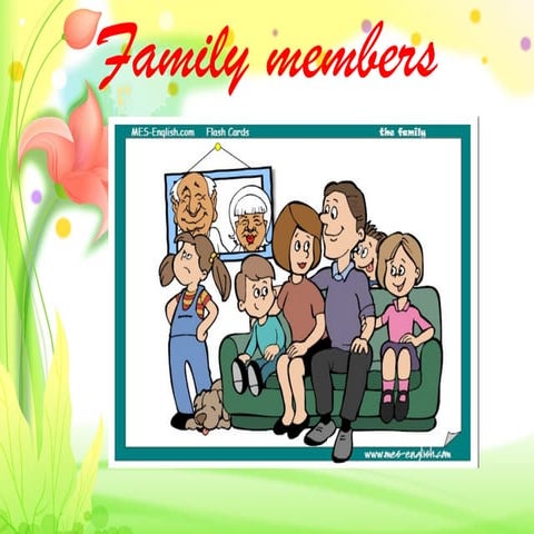 family topic suitable words for studing for beginner | PPTX