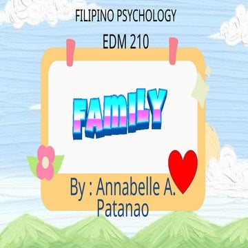 FAMILY-ANNA presentation in Masteral Education | PPTX