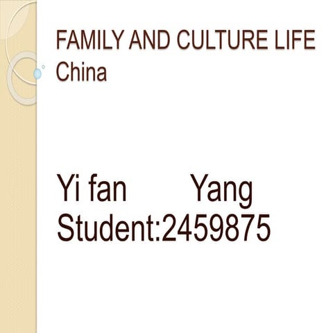Family and culture life | PPTX